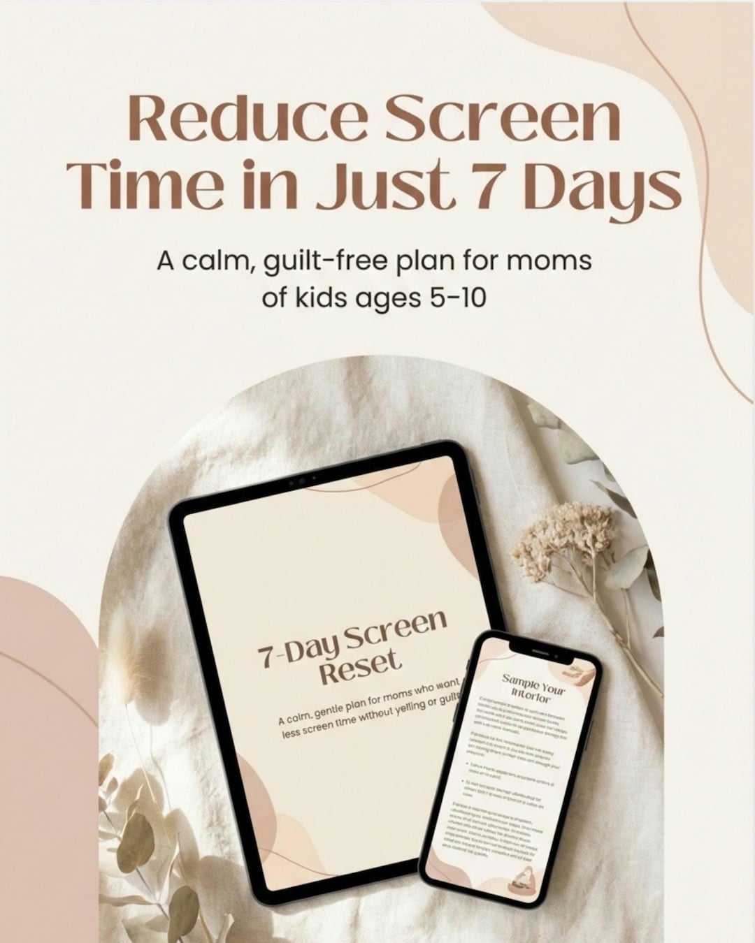 7-day Screen Reset Guide for Moms | Reduce Screen Time, Ages 5-10 ...