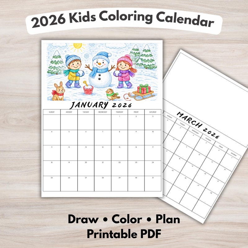 Color. Your Own Calendar - Etsy