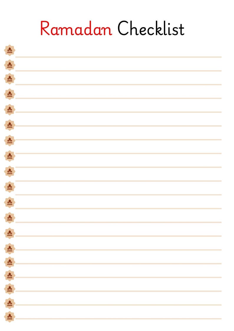 Ramadan Planner Printable Daily and Weekly Islamic Planner Digital ...