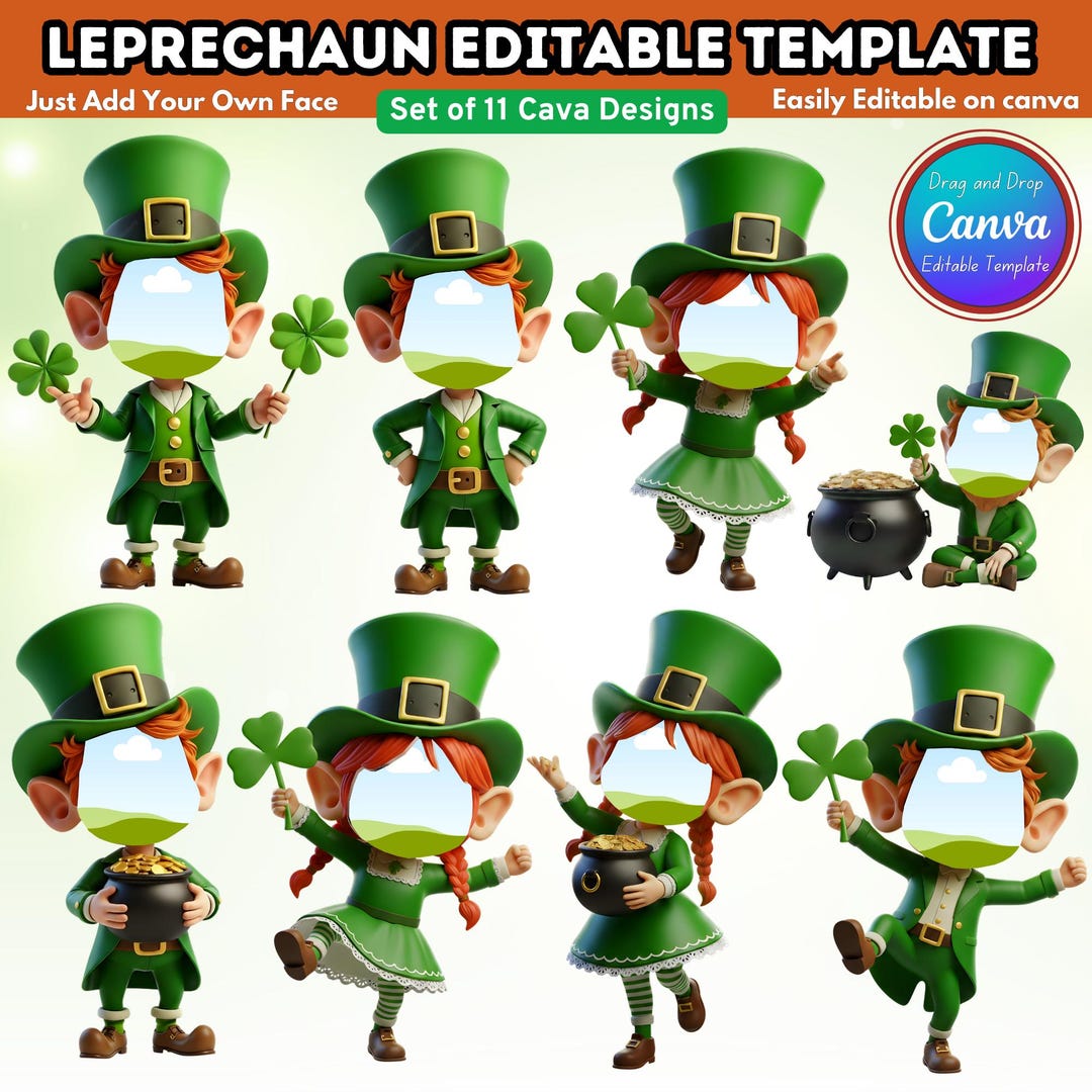 St. Patrick's Day Leprechaun Photo Frame | 11 Canva Patrick's Day ...