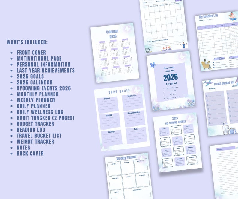 2026 Digital Planner A4 Undated and Printable.pdf - Etsy