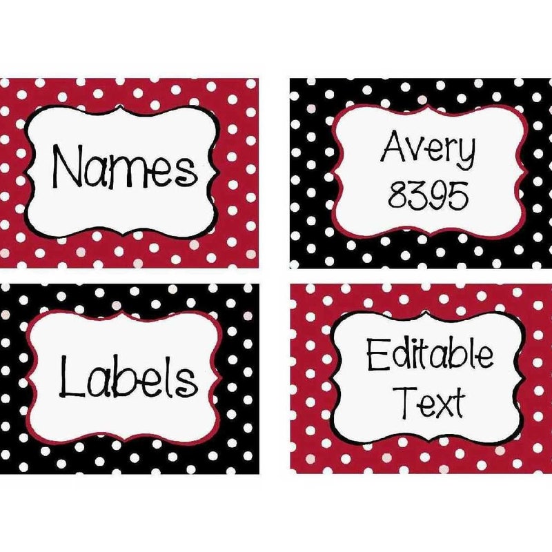 Red and Black Labels - Etsy