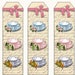 Tea Party Bookmarks Digital Tea Party Favors, Vintage Tea Cups ...