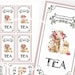 Tea Party Tags, Tea Party Favors Digital Tea Tags, Printable Tea ...