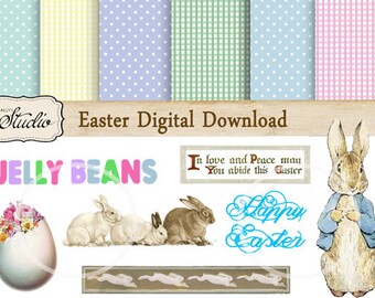 Easter Paper Pack Digital Instant Digital Download Custom | Etsy