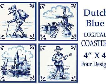 Dutch Digital Paper Tiles of Amsterdam Scrapbook Backgrounds - Etsy