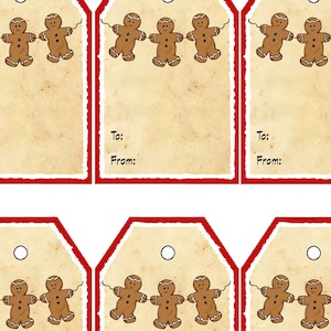Gingerbread Gift Tags, Gingerbread Labels, Gingerbread Men, Gingerbread ...