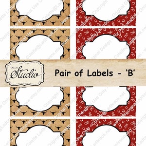 Country Western Tags Labels Digital Food Label Cowboy Party - Etsy New ...