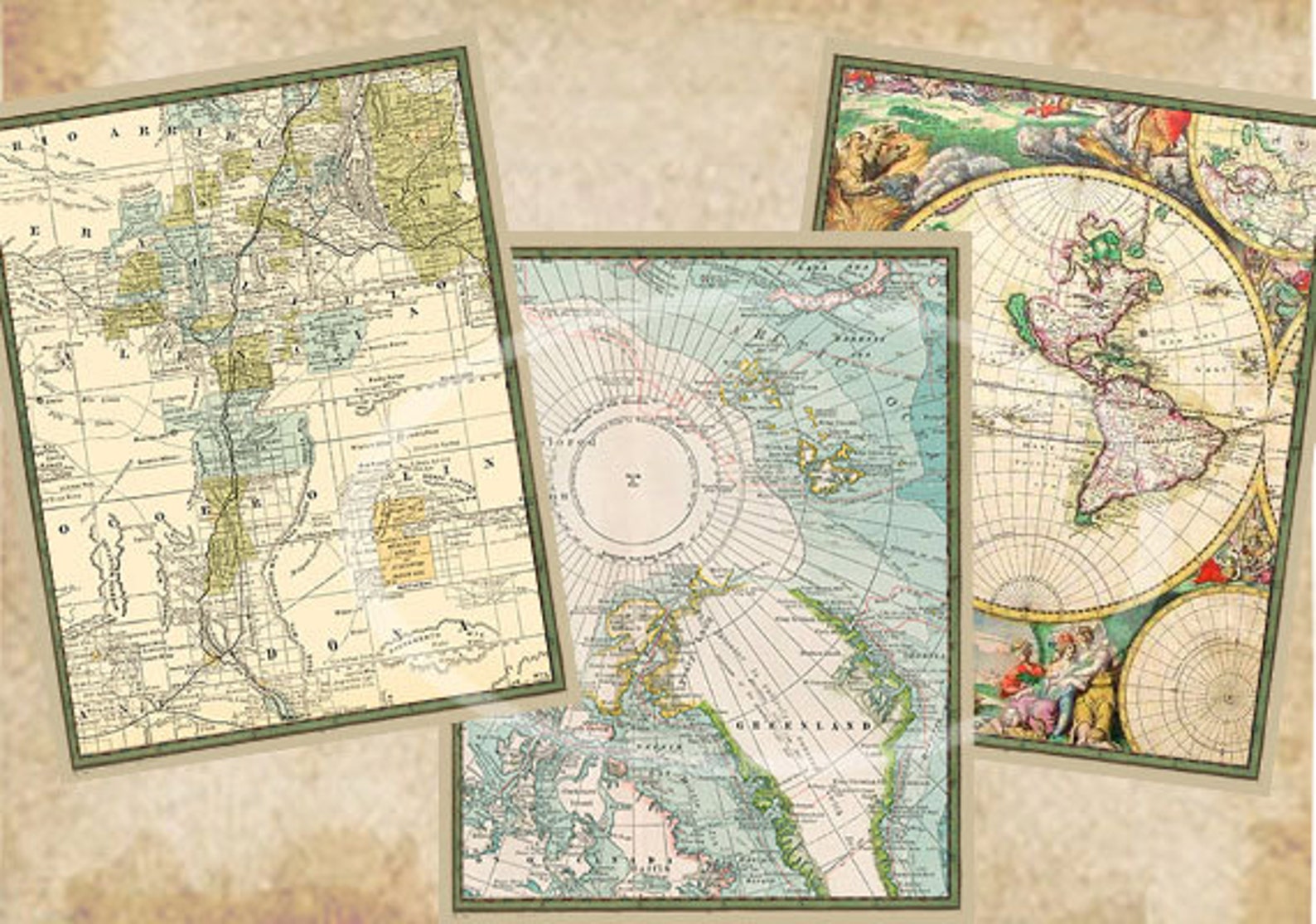 Olde Maps, Vintage Maps, Old World Maps, Digital Antique Maps ...