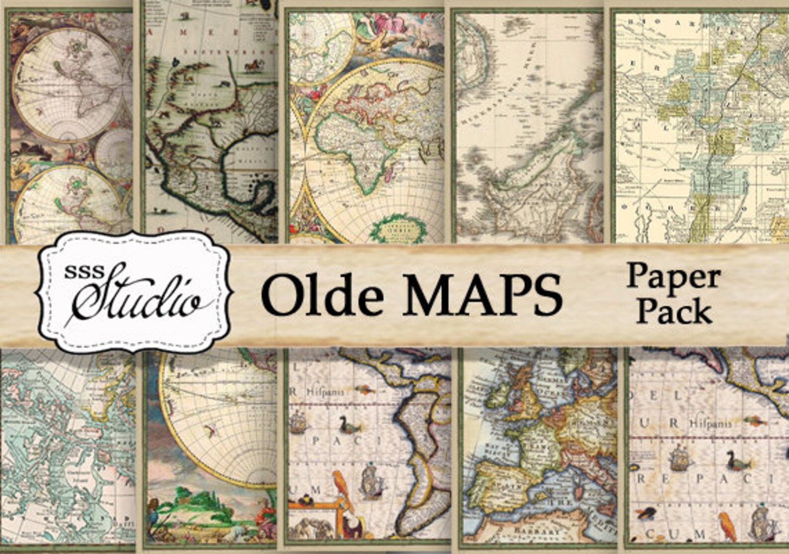 Olde Maps Vintage Maps Old World Maps Digital Antique Maps | Etsy