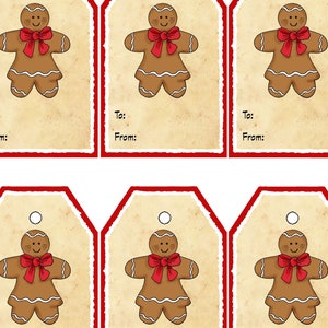 Gingerbread Gift Tags, Gingerbread Labels, Gingerbread Men, Gingerbread ...
