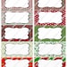 Christmas Labels Holiday Labels Printable Editable Holiday - Etsy