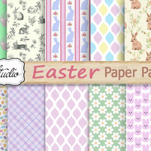 Easter Paper Pack Digital Instant Digital Download Custom - Etsy