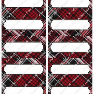 Plaid Gift Tags to From Holiday Tags Instant Digital - Etsy New Zealand
