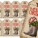 Western Merry Christmas Tag, Country Boots and Holly, Candy Canes ...