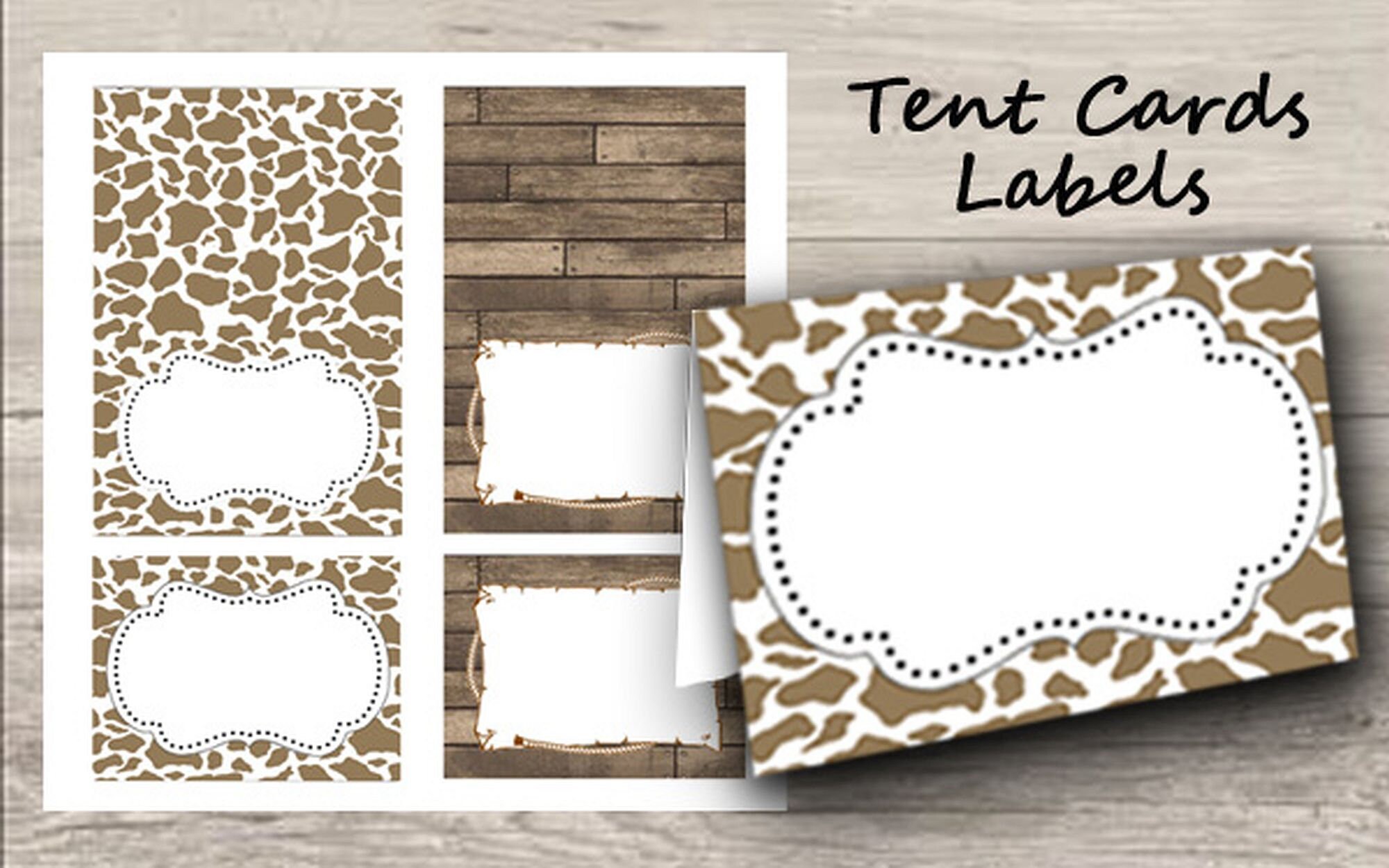 Western Tent Cards Digital Place Cards Printable Tent Cards Western ...