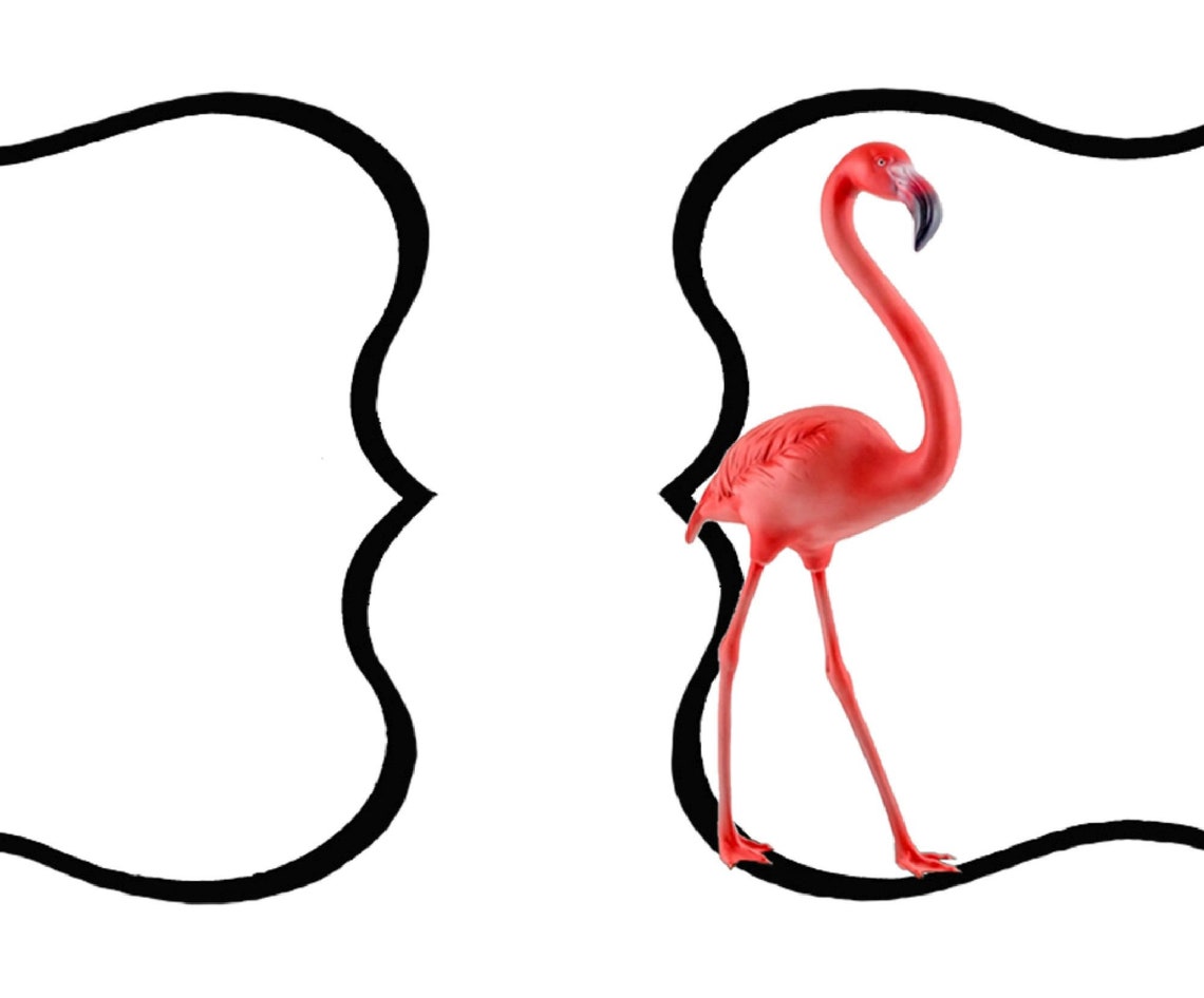 Flamingo Labels Printable Tags Digital Labels Printable Name - Etsy