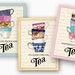 Tea Party Bookmark, Tea Party Favor, Printable Bookmarks, Gift Tags ...