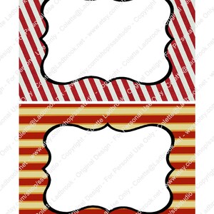 Circus Tent Cards, Printable, Editable Placecards, Carnival Signs ...