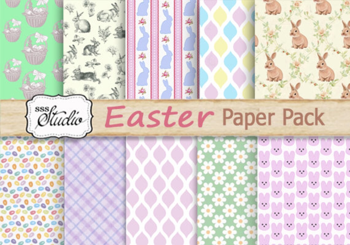 Easter Paper Pack Digital, Instant Digital Download, Custom Designed ...
