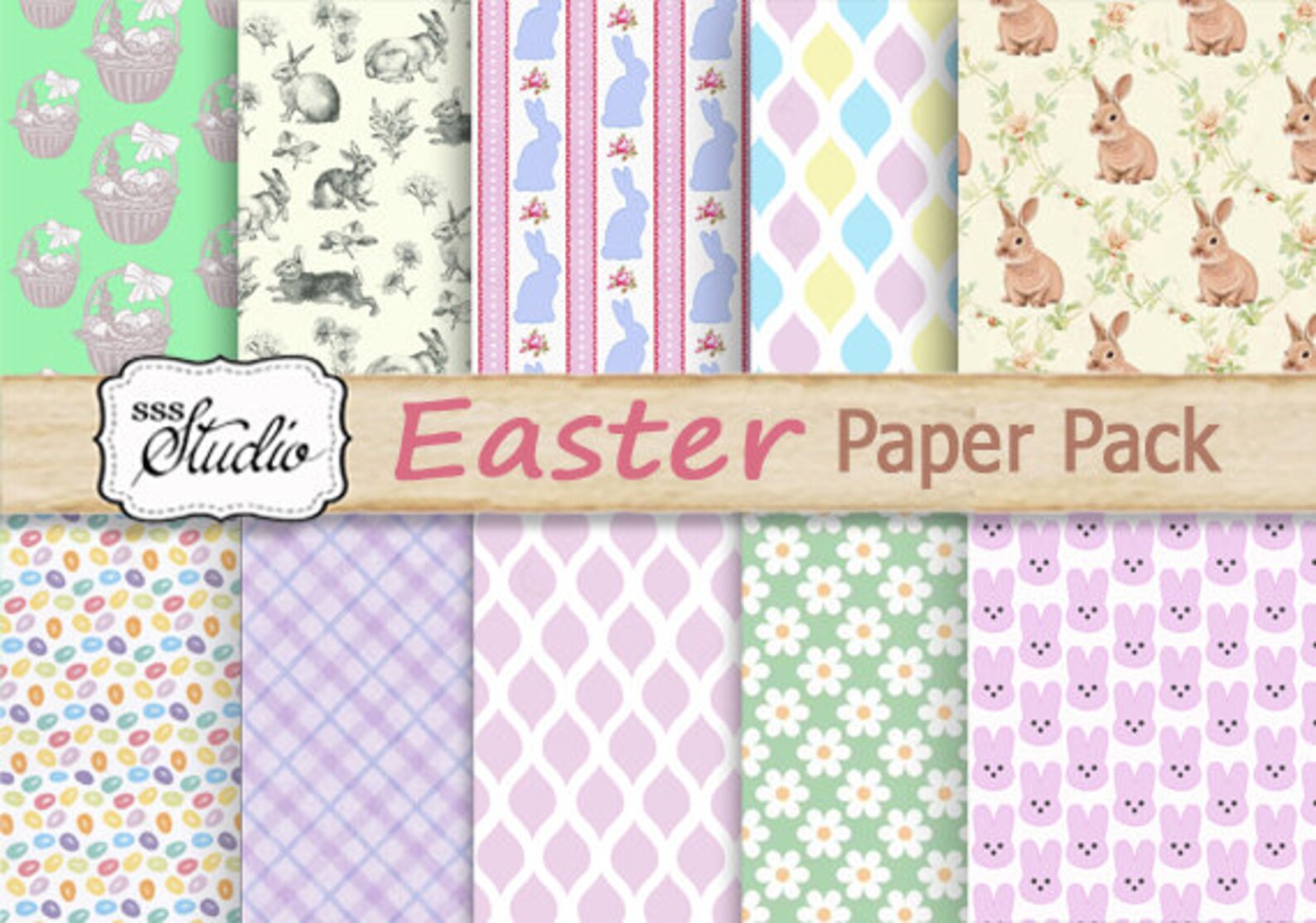 Easter Paper Pack Digital Instant Digital Download Custom | Etsy