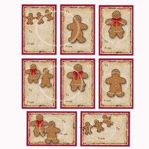 Gingerbread Gift Tags, Gingerbread Labels, Gingerbread Men, Gingerbread ...