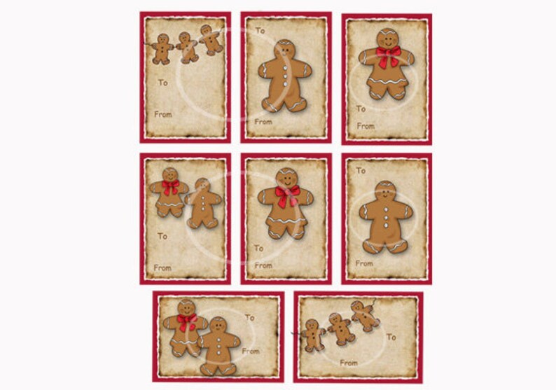 Gingerbread Gift Tags, Gingerbread Labels, Gingerbread Men, Gingerbread ...