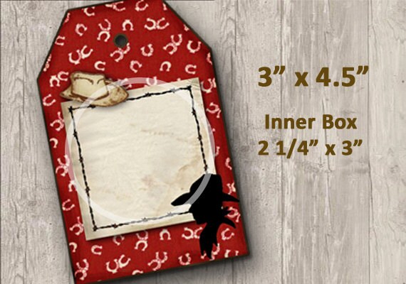 Western Digital Tags, Cowboy Hat, Printable Country Gift Tags, Editable ...