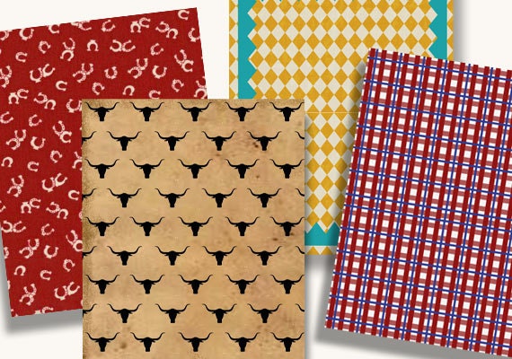 Western Paper Pack Digital Download Custom Designed Papers | Etsy