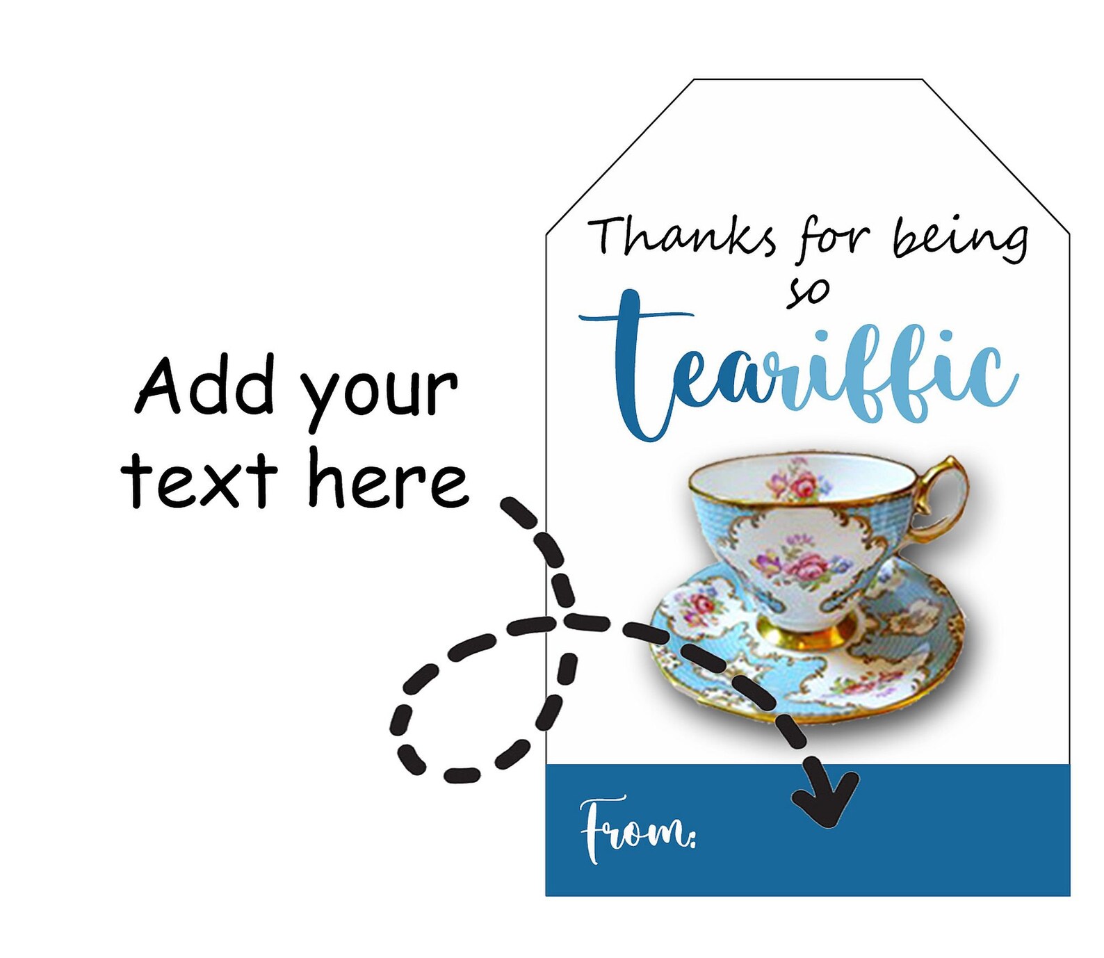 Tea-riffic Gift Tags, Tea Cup Tags, Thank You Tags, Tea Party Tag ...