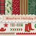 Country Western Paper, Christmas Scrapbook Paper Digital Red Green Clip ...