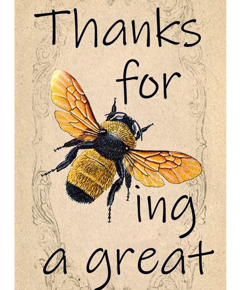 Mothers Day 'bee' Tags, Digital Download, Printable Gift Tags, Craft ...