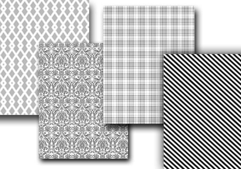 Grey Digital Scrapbook Paper Printable Scrapbook Paper Grey - Etsy