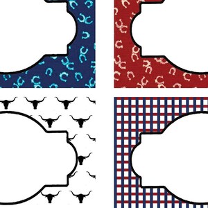 Patriotic Western Labels, Editable Digital Download, Printable Cowboy ...