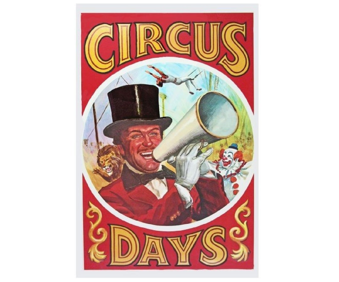 Digital Very Large Vintage Circus Poster, Poster up to 4 Ft X 6 Ft ...