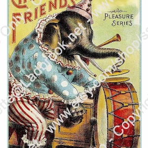 10 Very Large Vintage Circus Posters, Digital Files, Showman, Party or ...