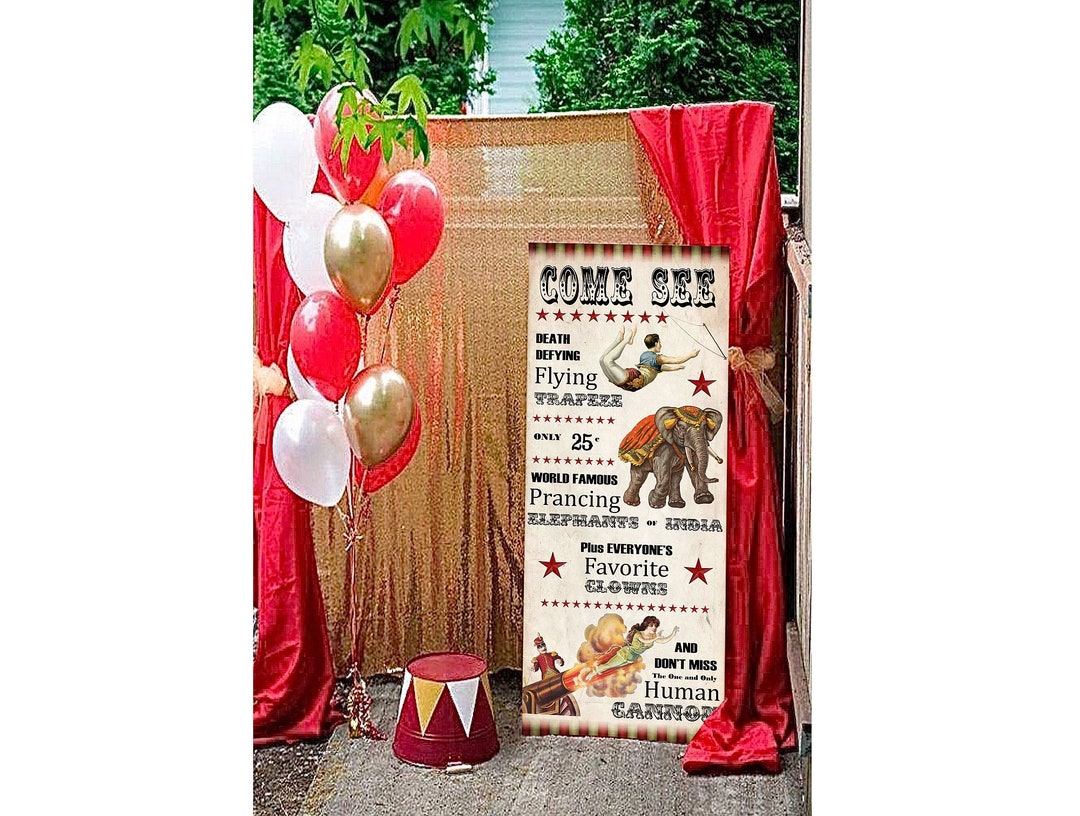 Jumbo 2'x5 Circus Party Poster, School Carnival, Big Top Poster ...