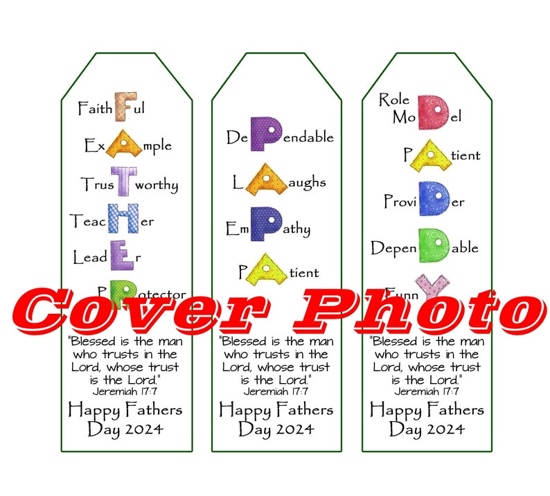 Fathers Day Tags, Bookmarks, Daddy, Birthday Tags, Digital and ...