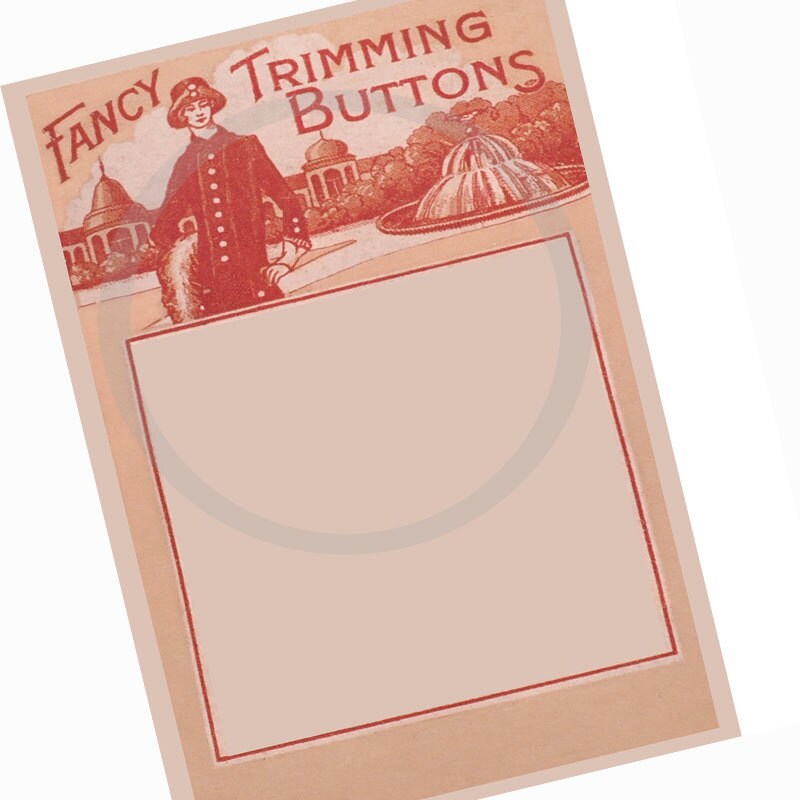 Vintage Button Cards Printable, PDF Digital Gift Tags, Craft Supplies ...