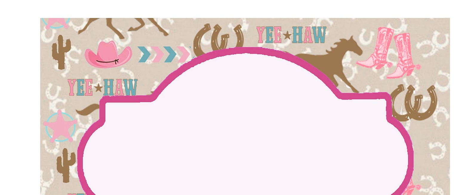 Cowgirl Party Labels Printable Name Tags Western Party Pink | Etsy