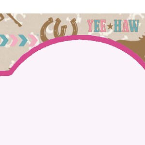 Cowgirl Party Labels Printable Name Tags Western Party Pink Labels ...