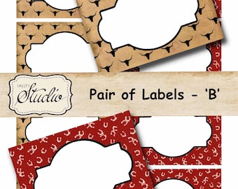 Western Gift Tags | Etsy