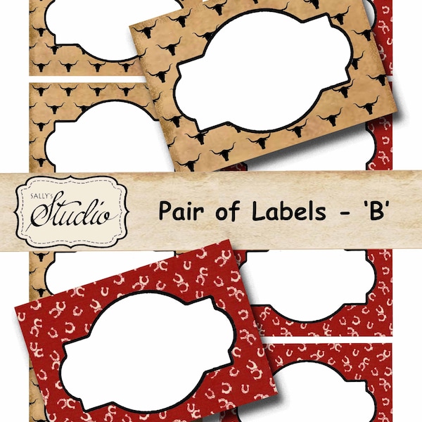 Western Food Label - Etsy