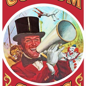 Custom Circus Poster, Digital-download, Choose ONE (1) of 9 Party ...