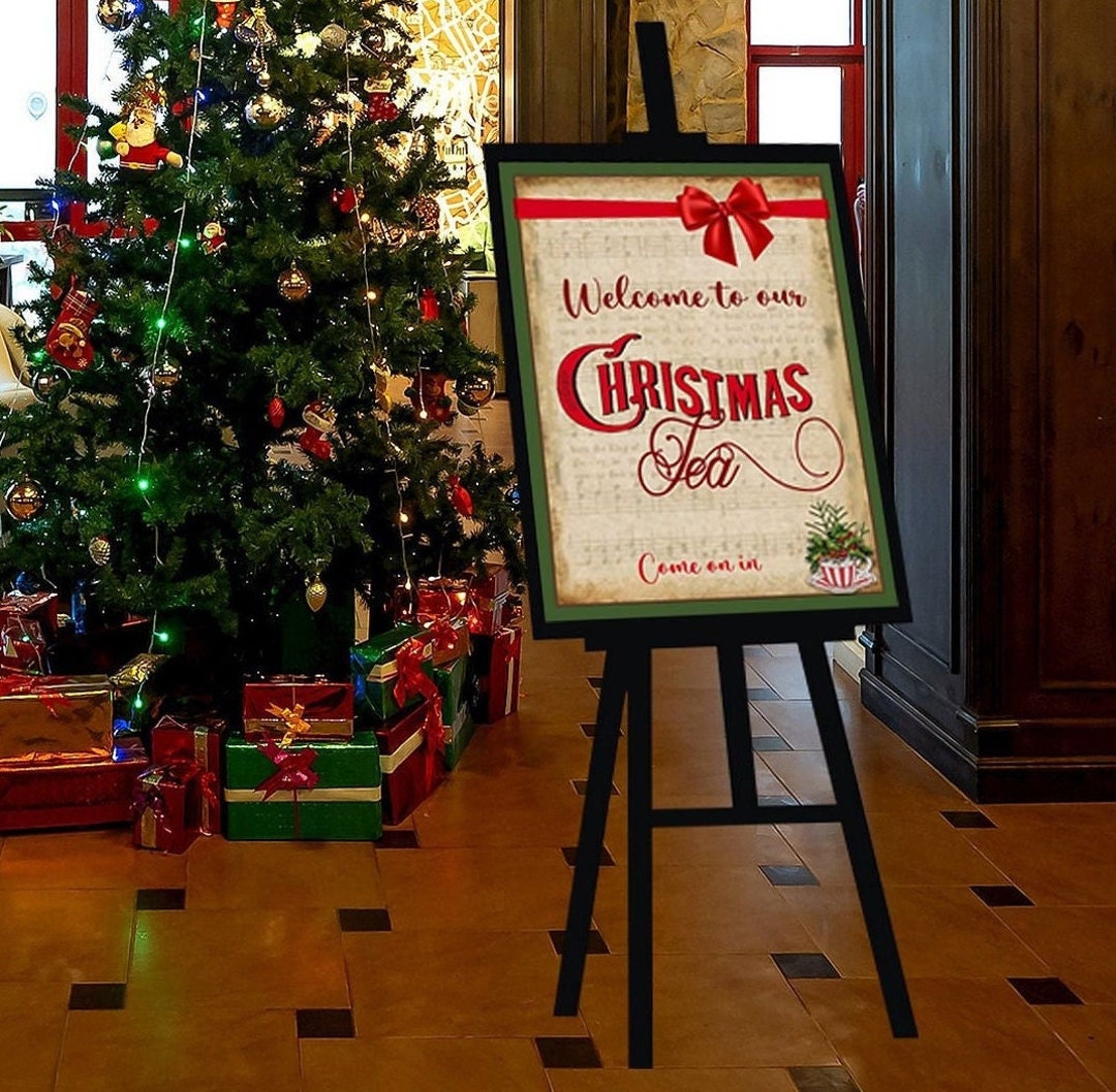 Large Christmas Tea Poster, Download and Print, Tea Party, Christmas ...