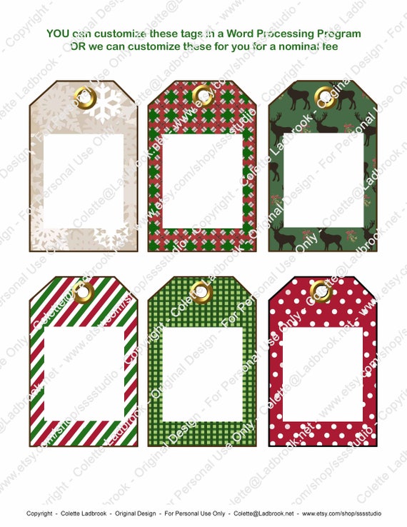 Blank Christmas Tag Clipart