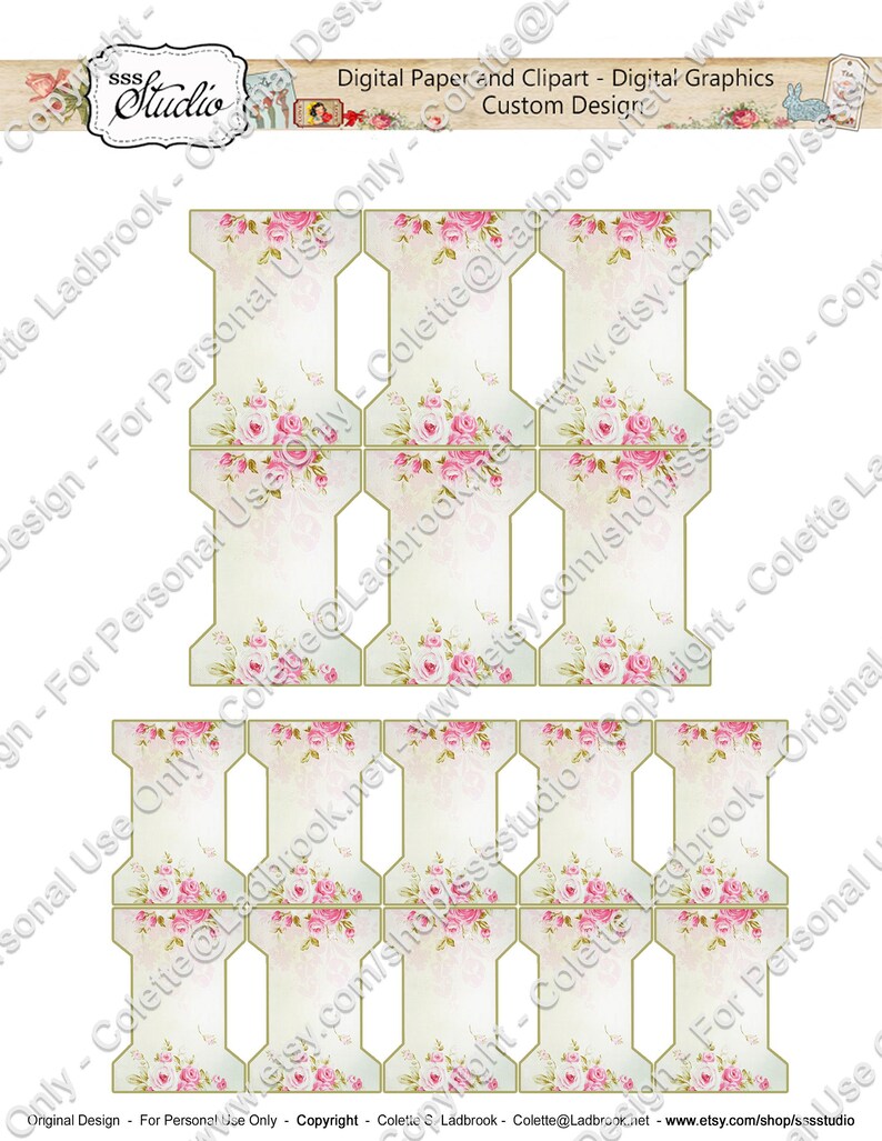 Digital Bobbin Cards for Yarn Lace Thread Pin Card - Etsy