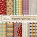 Western Paper Pack, Digital Download, Custom Designed Papers Scrapbook ...