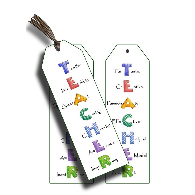 Printable Teacher Appreciation Bookmarks - Etsy