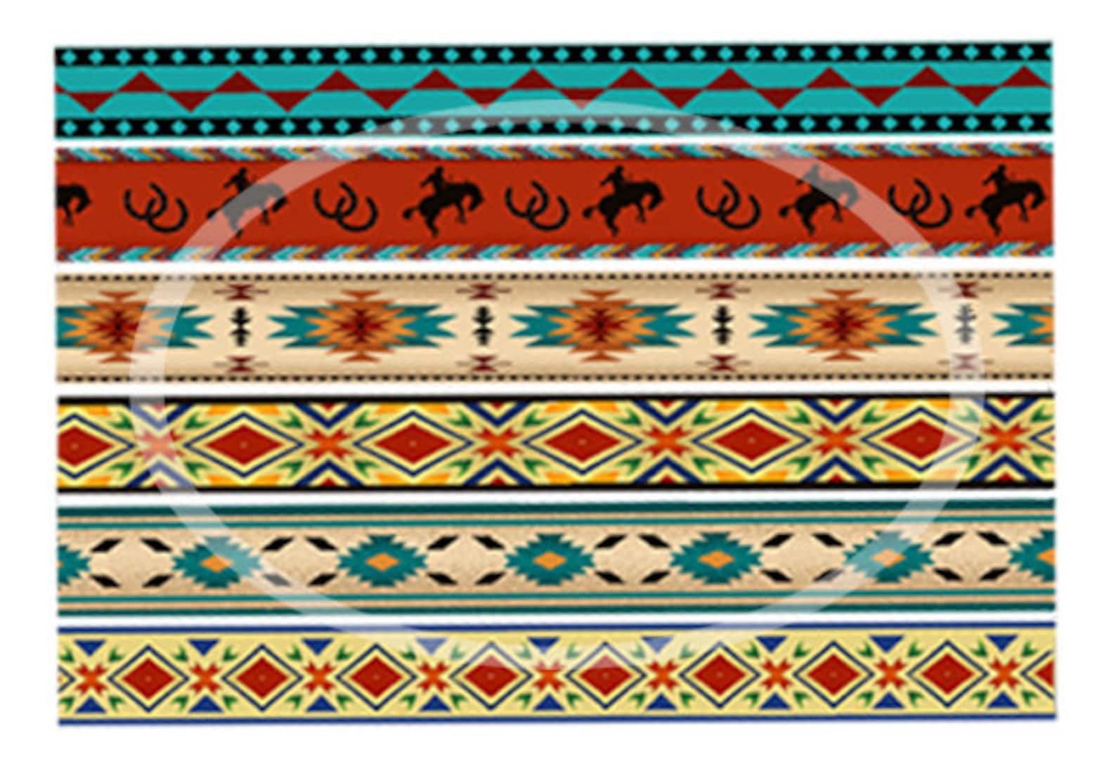 Southwestern Paper Strips Western Digital Paper Borders - Etsy